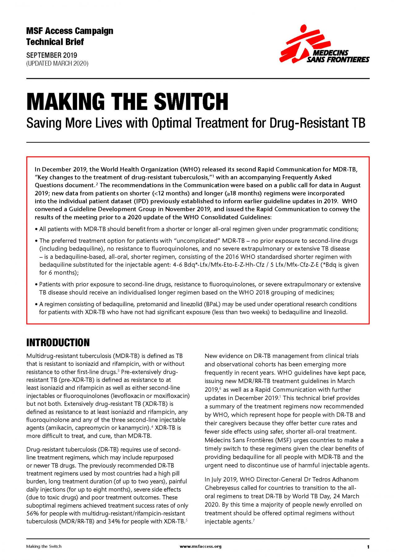 Making the Switch | MSF Access