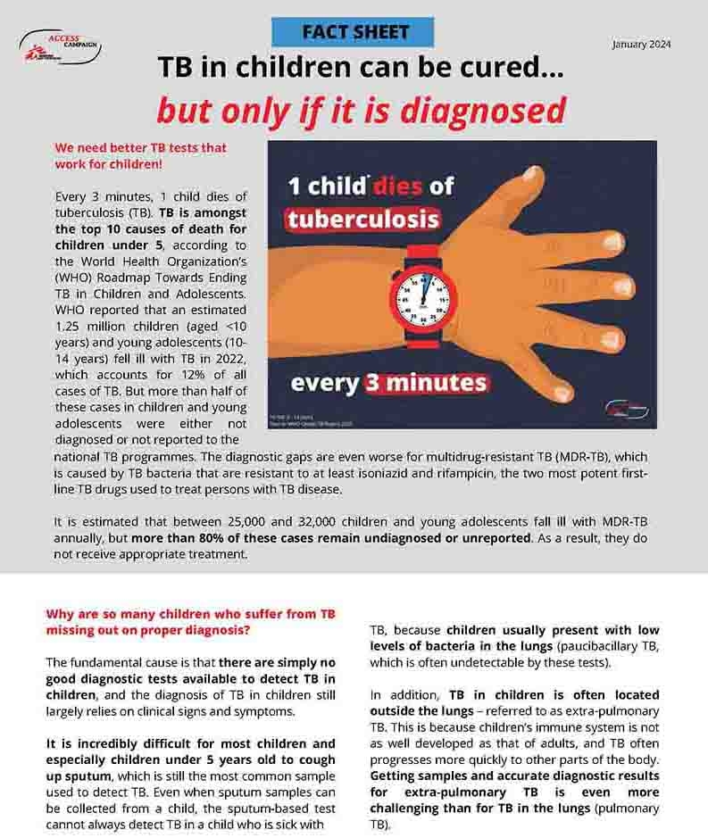 Diagnosing Paediatric TB: Challenges and Needs | MSF Access